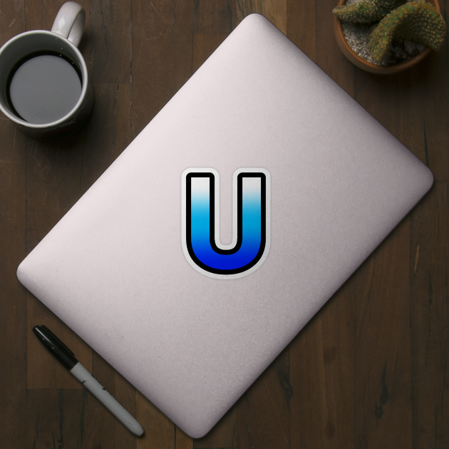 blue letter u