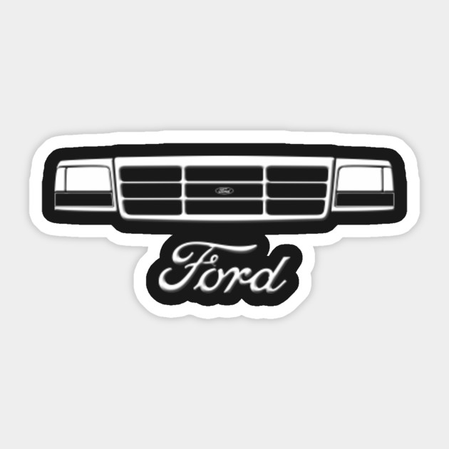 1992-1997 OBS Grille - White Print - Ford - Sticker | TeePublic