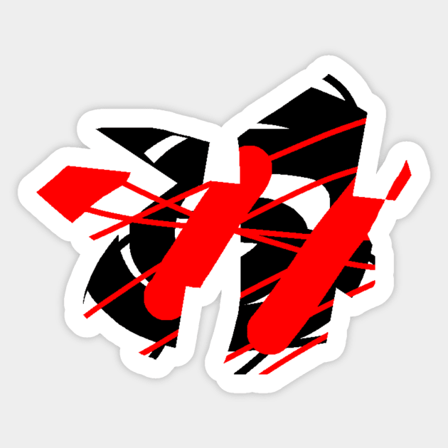 Abstract red black - Abstract Red Black - Sticker | TeePublic