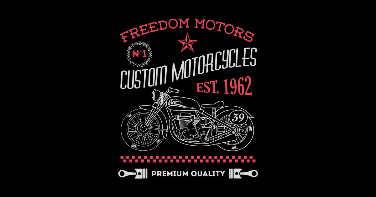 Vintage Custom Motorcycle Design – Classic Biker Art for Motorcycle ...