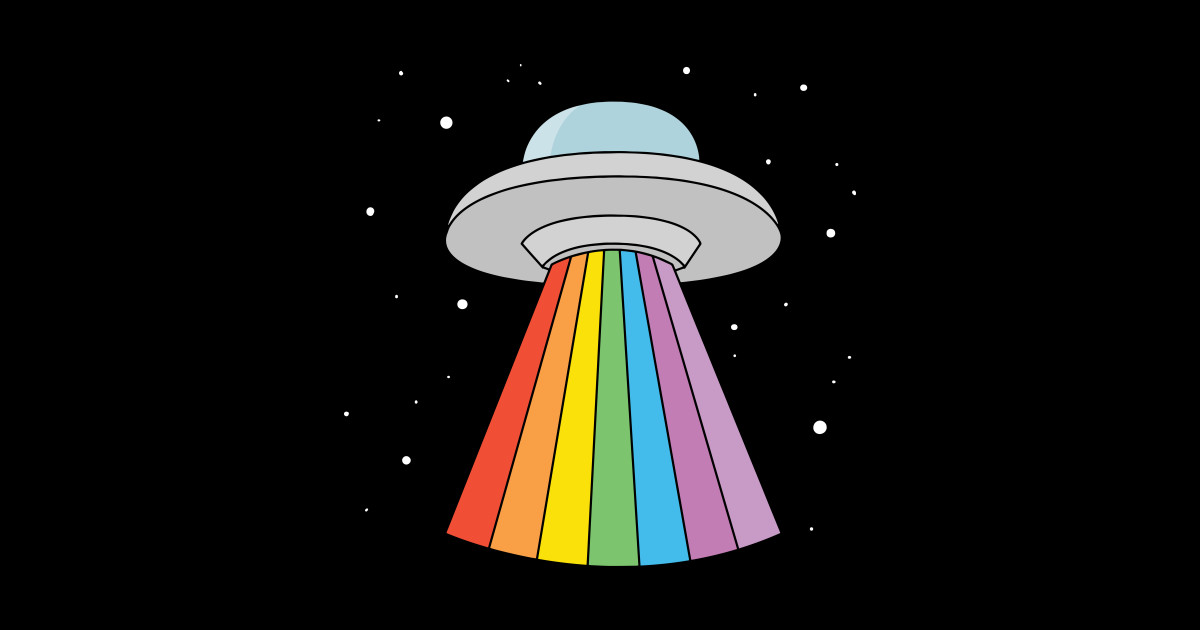 UFO Rainbow - Ufo - Sticker | TeePublic