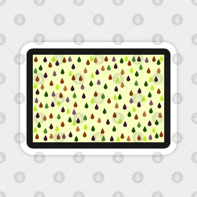 Retro art raindrops print, pop art design - Retro - Magnet | TeePublic