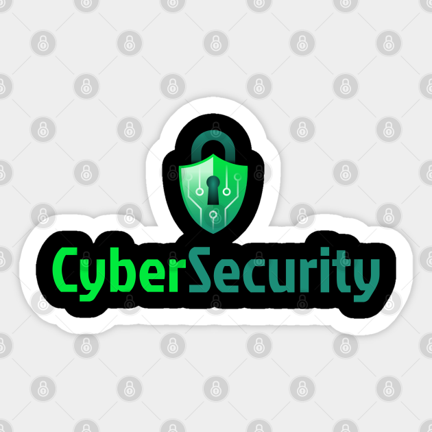 Cyber Security Lock Green - Cyber Security - Sticker | TeePublic