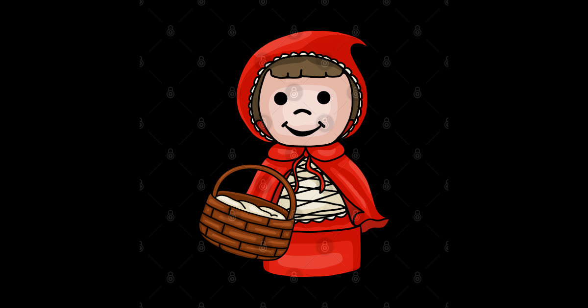 Cute Little Red Riding Hood - Red Riding Hood - Sticker | TeePublic