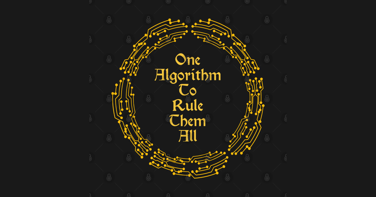 One Algorithm To Rule Them All | Machine Learning Circuit Slogan Gold - Machine Learning - T ...