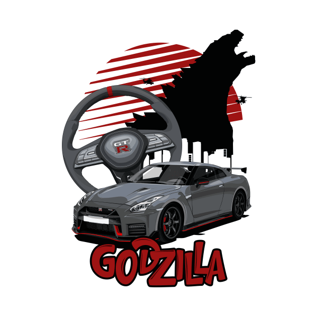 Nissan GT-R Godzilla Vector - Nissan Gtr - T-Shirt | TeePublic