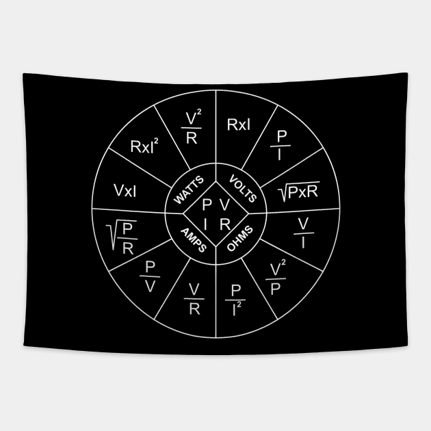 Ohm's Law Chart - Ohms Law Chart - Tapestry | TeePublic