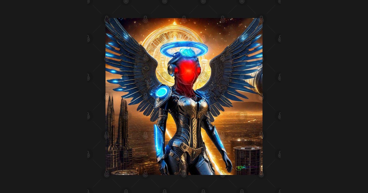 Cyberpunk Cyborg Angels of The Apocalypse 36 - Cyborg Angel - T-Shirt ...