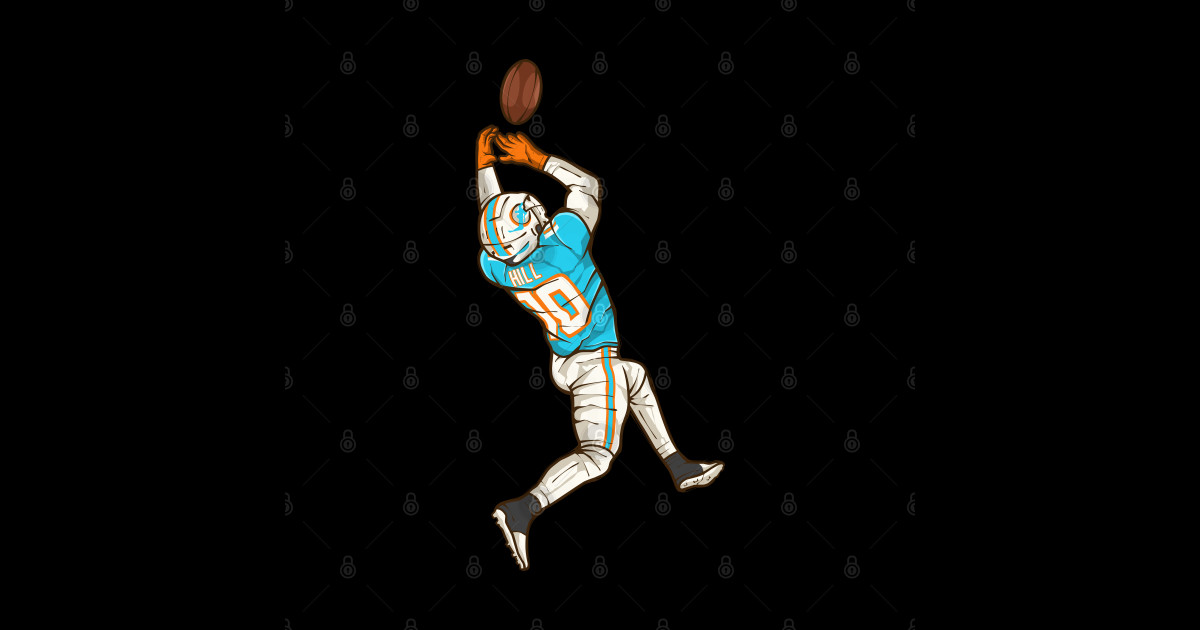 Tyreek Hill Catch Cartoon - Tyreek Hill - Sticker | TeePublic