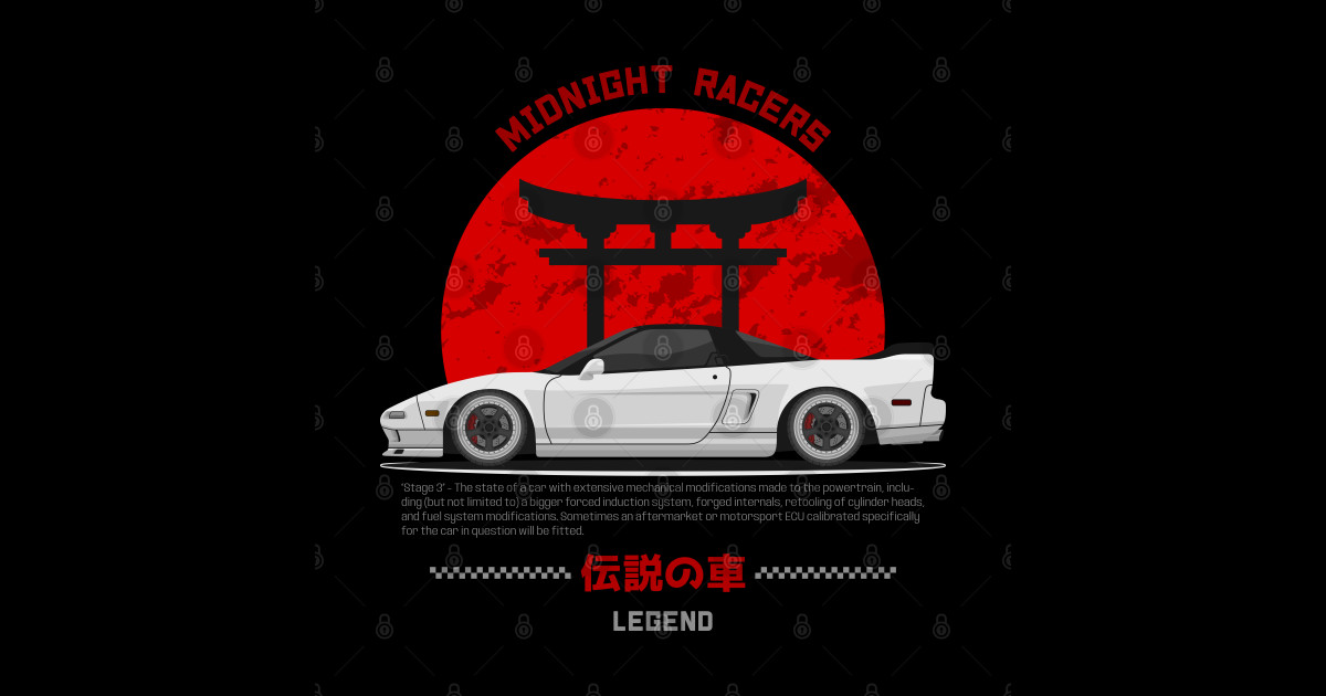 Midnight Racer White NSX JDM - Nsx - Sticker | TeePublic