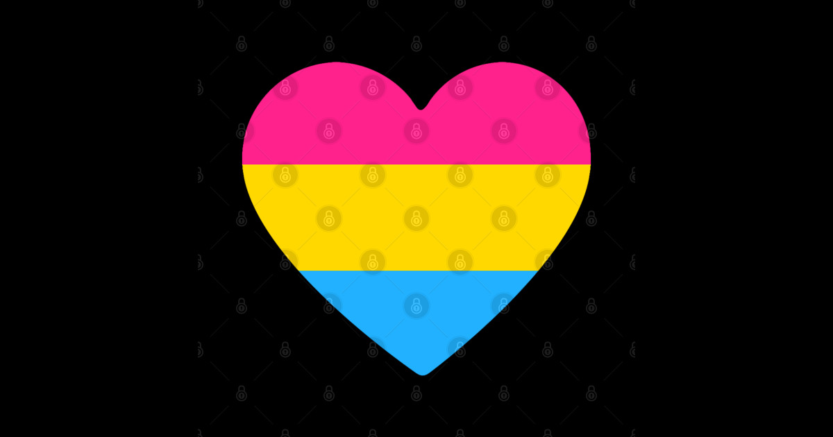 Pansexual Pride Heart - Pansexual - Sticker | TeePublic