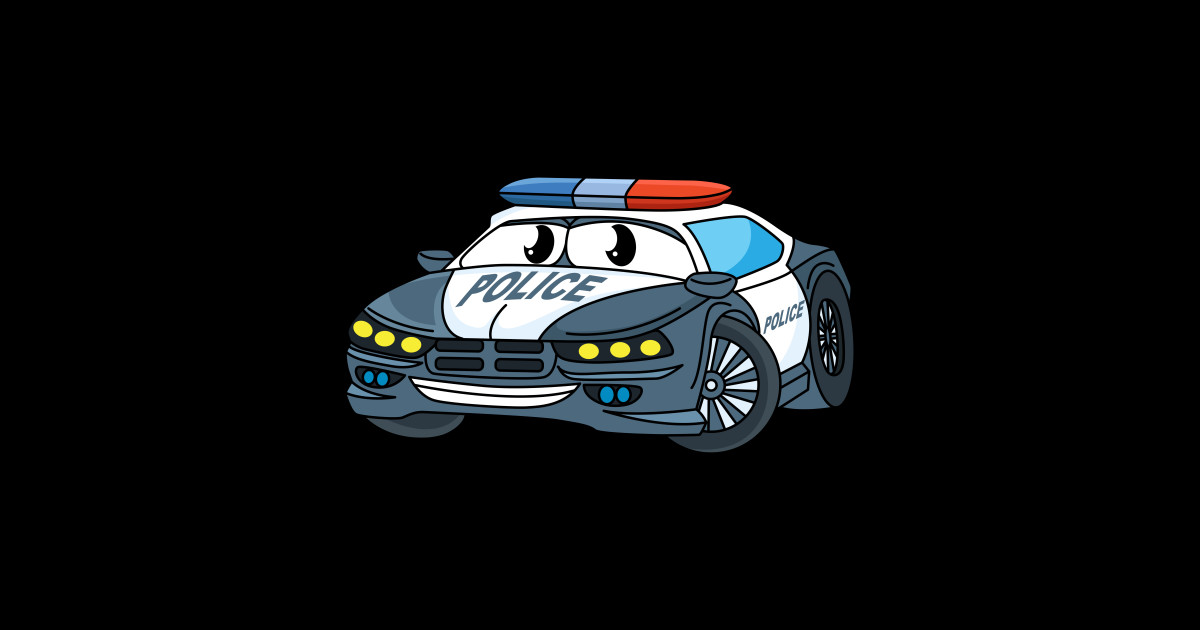 Cute happy police car cartoon illustration - Cute Happy Police Car ...