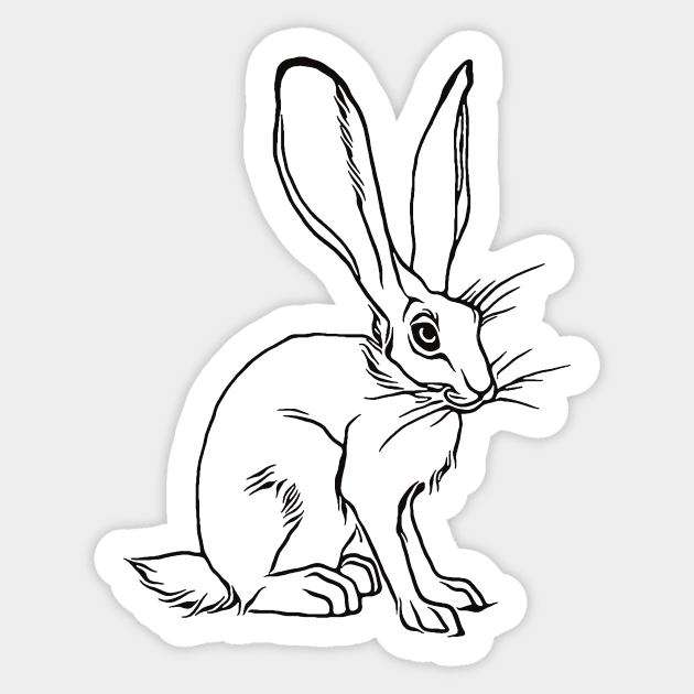 Furry Hare - Hare - Sticker | TeePublic