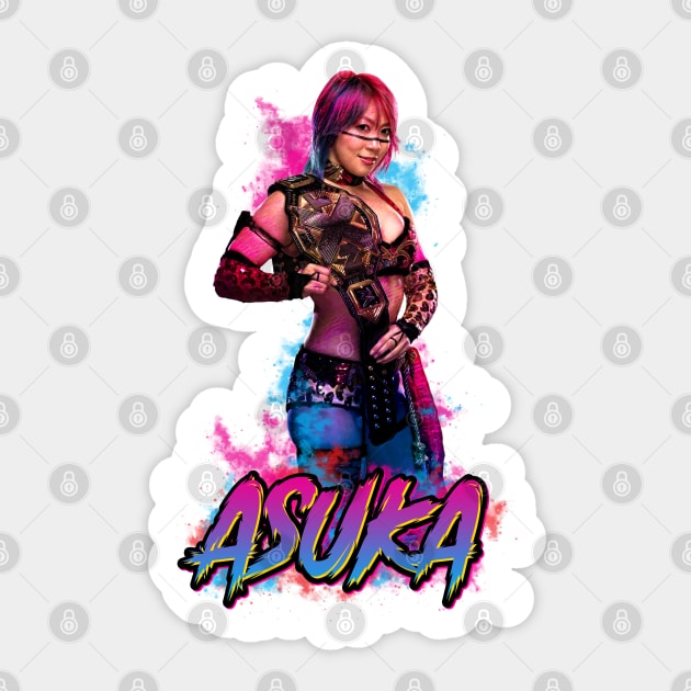Asuka Asian Wrestler - Sports - Sticker | TeePublic
