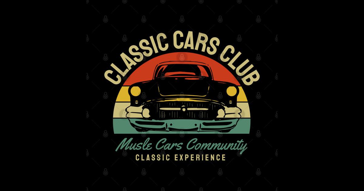 Classic cars club - Classic Cars - Sticker | TeePublic