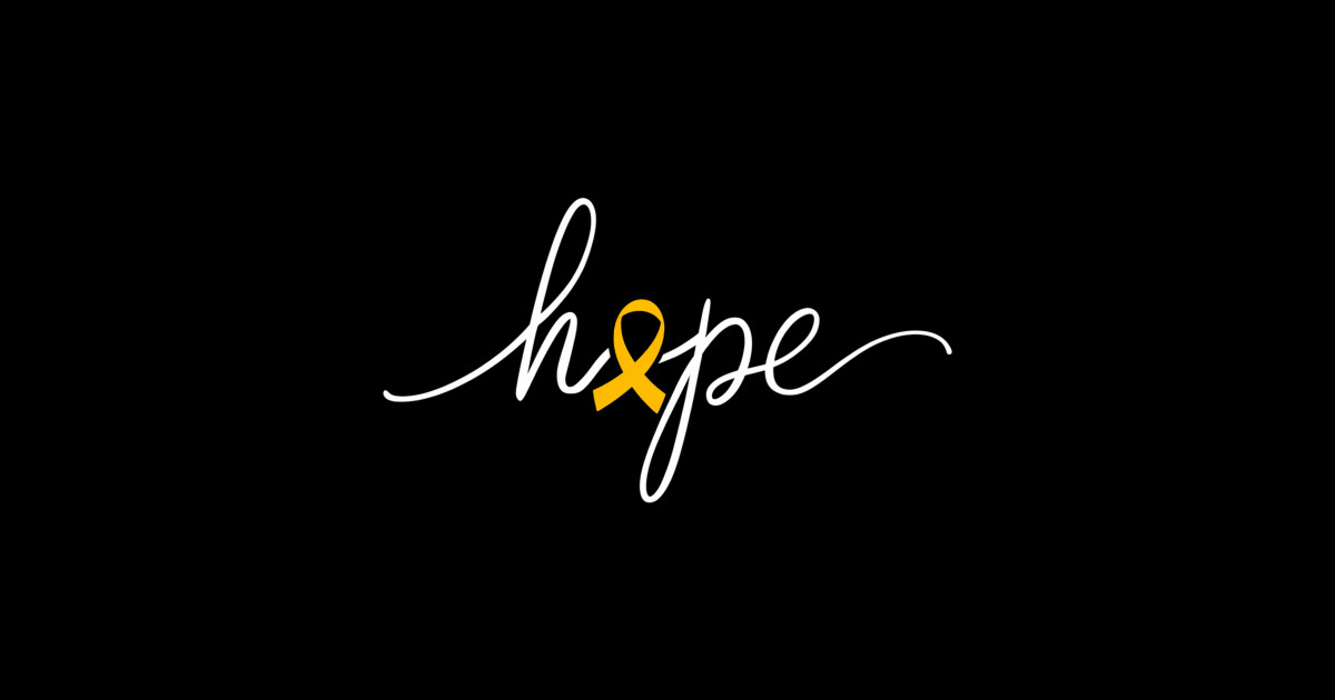 Cursive Hope Sarcoma Cancer Awareness Ribbon - Sarcoma - Sticker ...