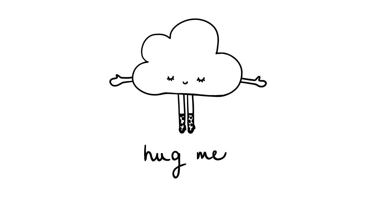 Cute cloud hug me - Cloud - Tapestry | TeePublic