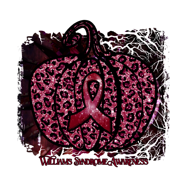 Williams Syndrome Awareness - leopard pumpkin ribbon - Williams ...