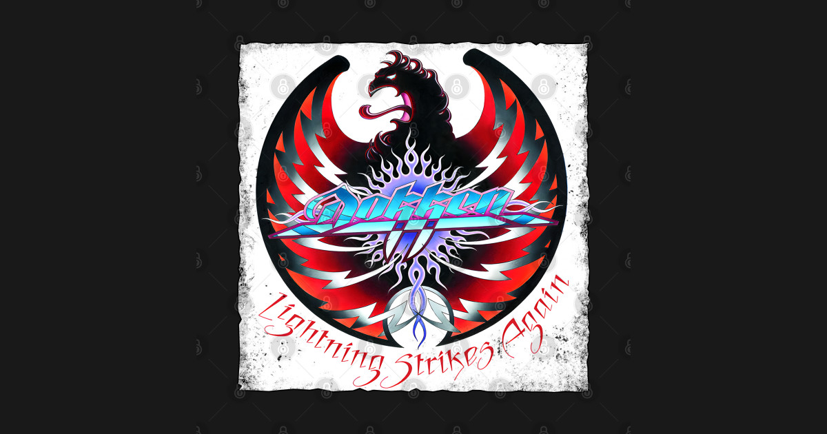 Lightning Strikes Again Album Cover By Dokken - Dokken - T-Shirt ...