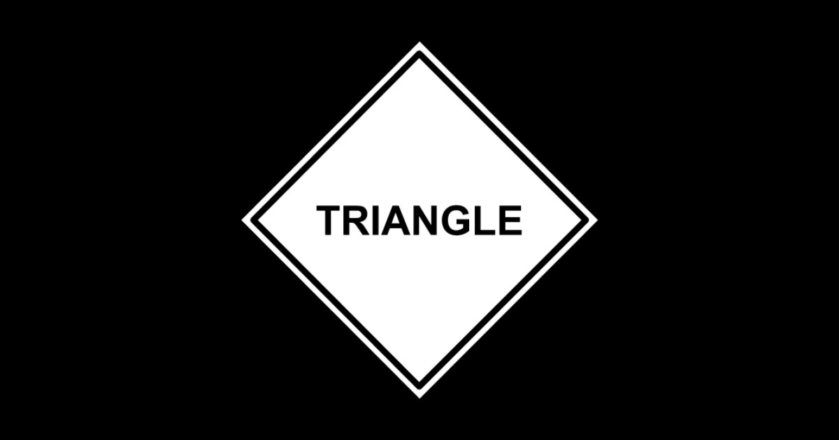 White Triangle - Triangles Shapes - Sticker | TeePublic