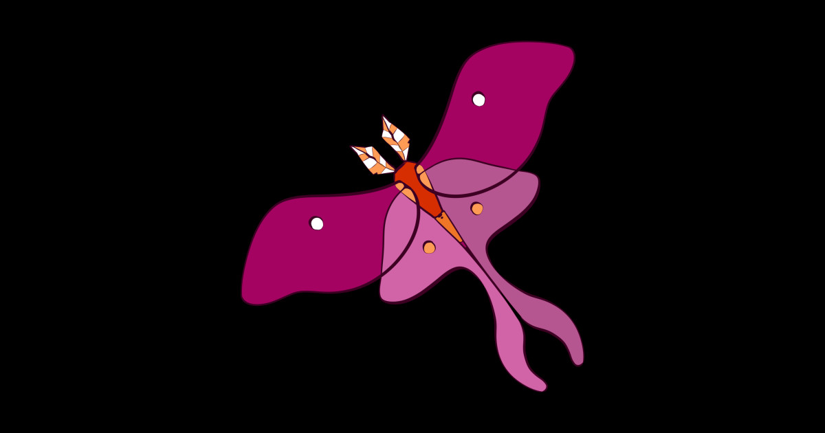 Lesbian Pride Moth - Pride Design - Posters and Art Prints | TeePublic