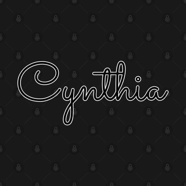 Writing Cynthia Name Label - Writing Cynthia Name Label - T-Shirt | TeePublic