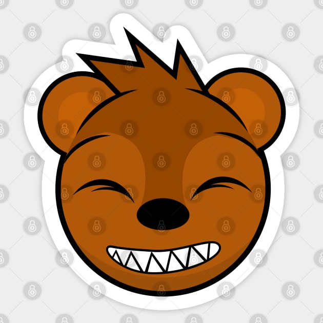 Laughing California Grizzly - Moulemote - Sticker | TeePublic