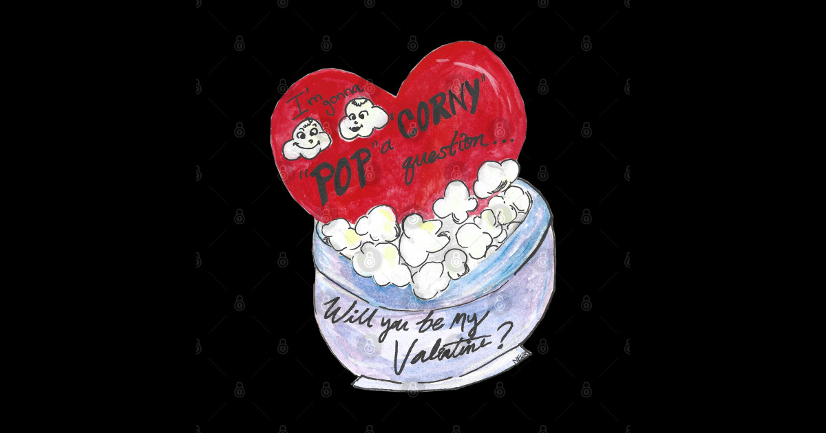 Pop Corny Valentine Valentines Day Sticker Teepublic
