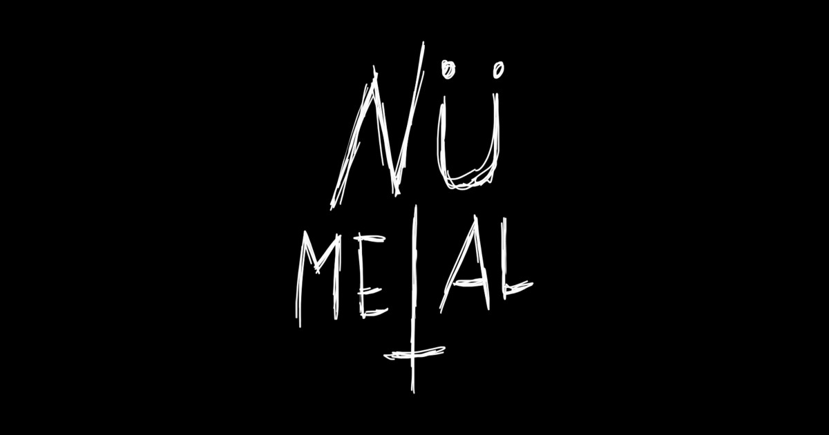 Dark and Gritty NU METAL text - Nu Metal - Sticker | TeePublic