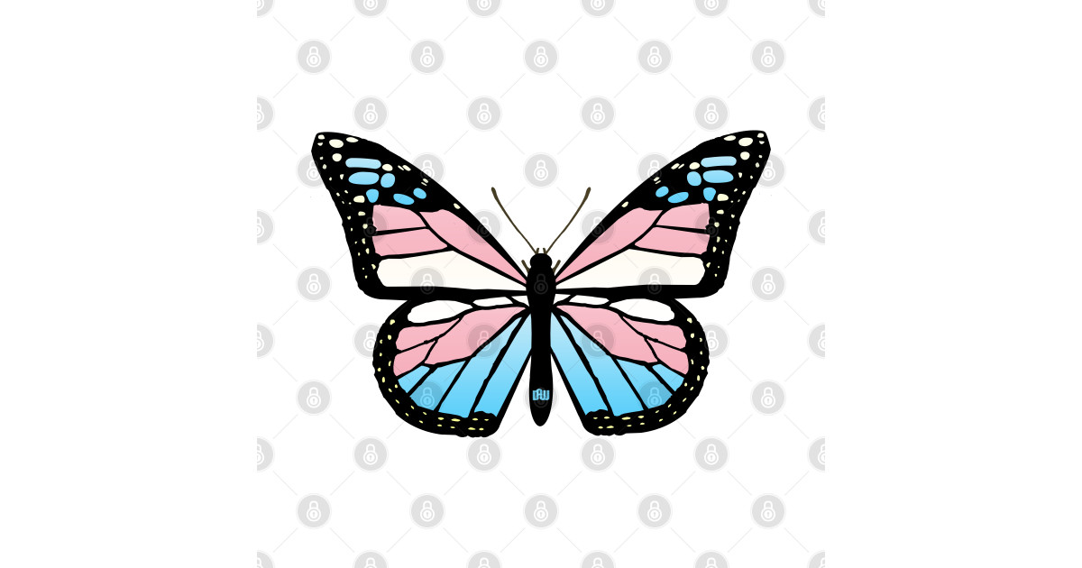 Trans Monarch Butterfly - Butterfly - T-Shirt | TeePublic