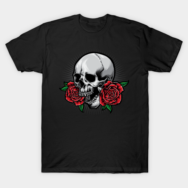 skull and roses - Skull And Roses - T-Shirt | TeePublic