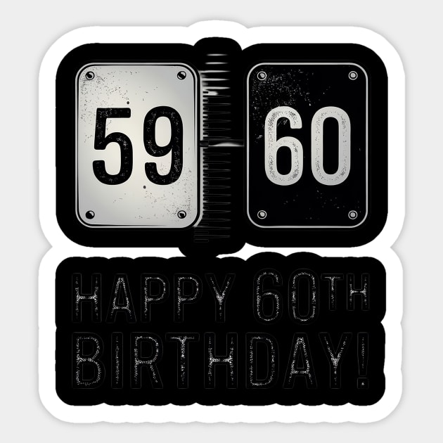 Oldometer 59-60 Years Old 60th Birthday Men Women - Oldometer 59 60 ...