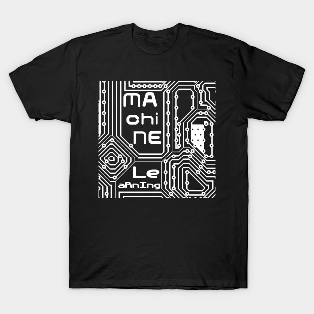 Machine Learning Computer Micro Chip White - Computer Science - T-Shirt ...