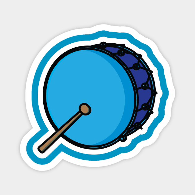 Drum Snare with Sticks Sticker vector illustration. Music instrument ...