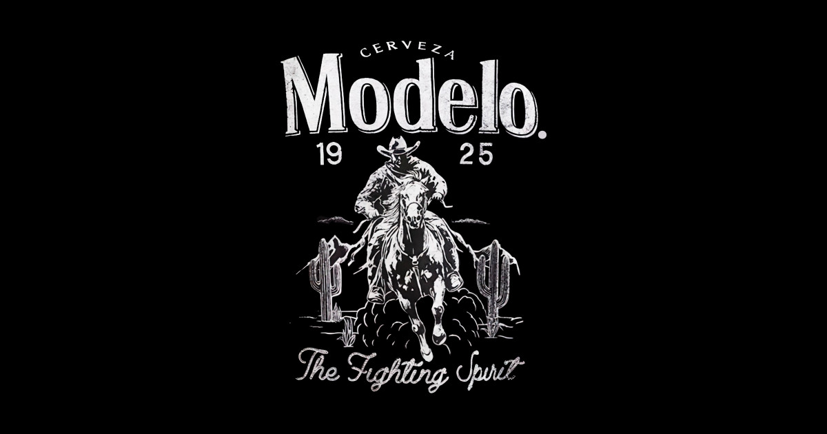 Modelo Cerveza cowboy T-shirt - Modelo - Sticker | TeePublic