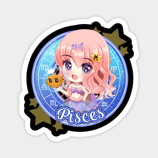 Chibi Pisces - Pisces - Magnet | TeePublic