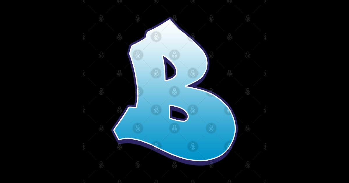 B - Blue - Letter - Sticker | TeePublic