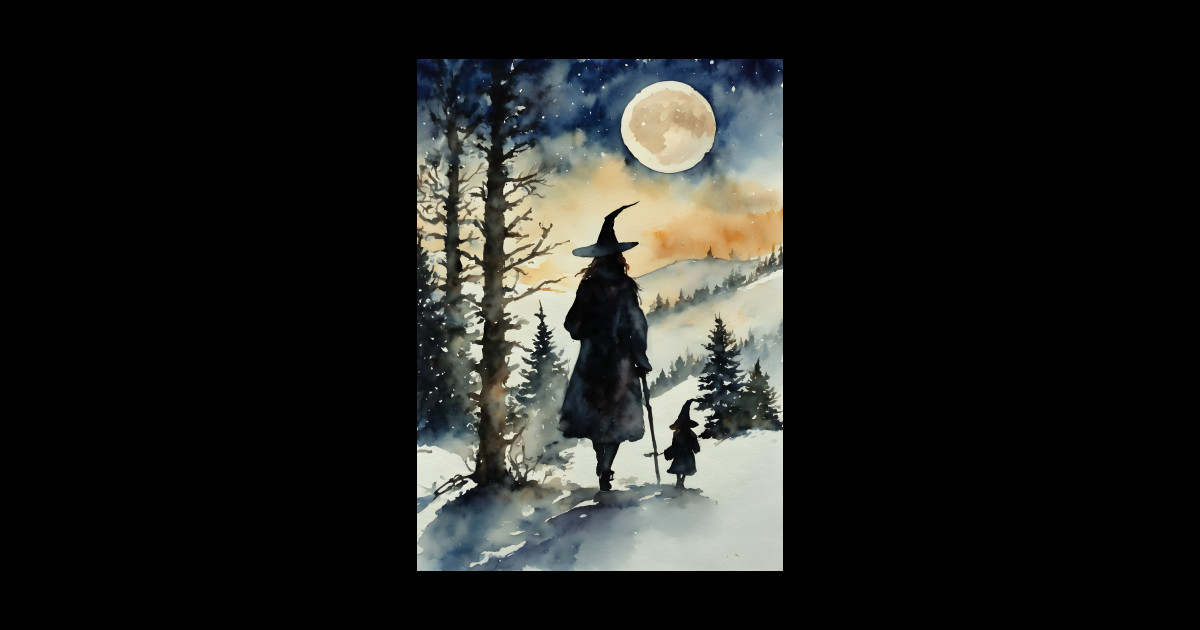 Let's Go See The Moon ~ Winter Witch Parents Artwork - Witchcraft ...