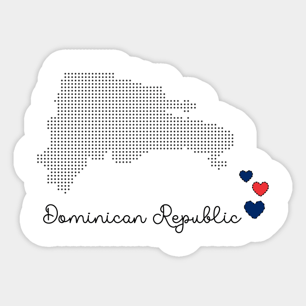 Dominican Republic Map - Dominican Republic - Sticker | TeePublic