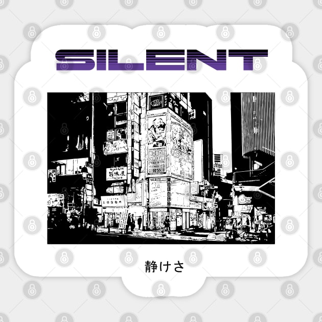 Shibuya in Sketch Design Japanese Style - Vintage Retro - Sticker ...