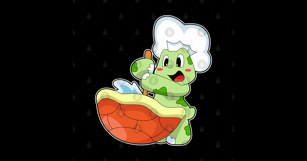 Turtle Chef Cooking pot - Turtles - Sticker | TeePublic