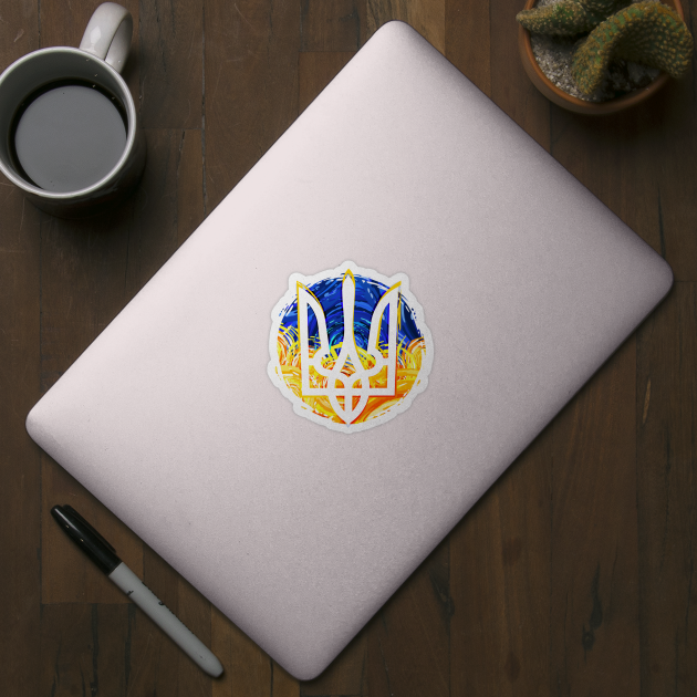 Gerb Ukraine - Ukraine - Sticker | TeePublic