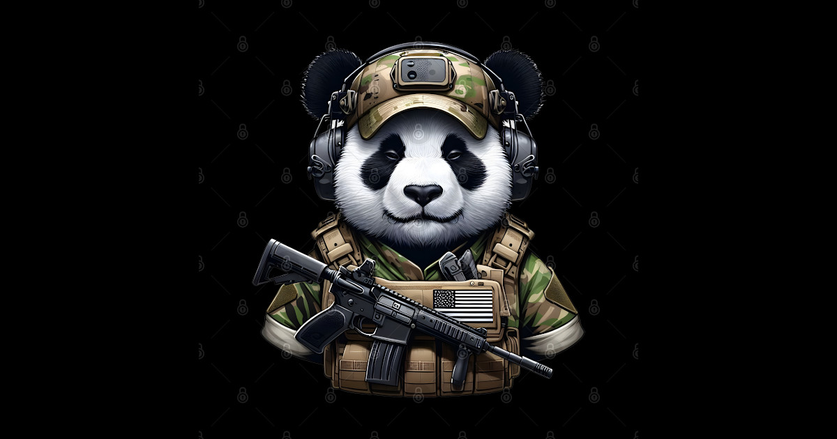 Tactical Panda - Panda - Sticker | TeePublic