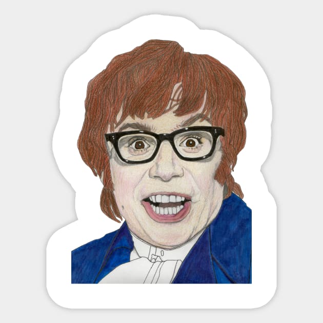 Austin Powers - Mike Myers - Sticker | TeePublic