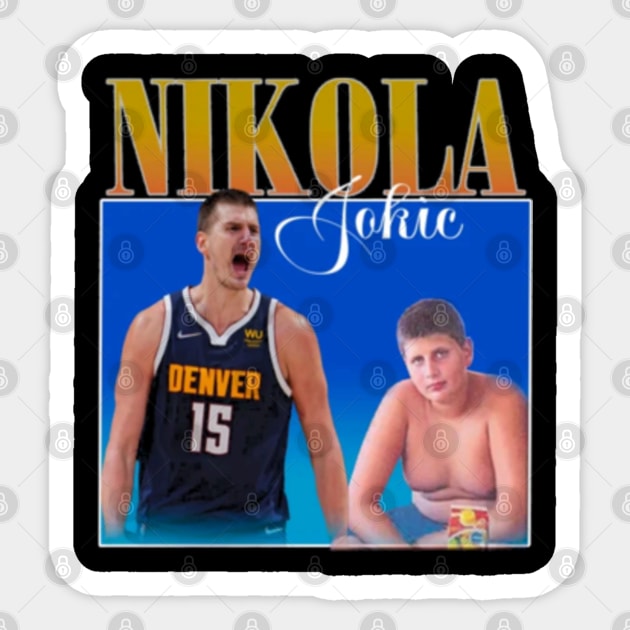 Nikola Jokic Retro By Mclelun - Nikola Jokic - Sticker | TeePublic