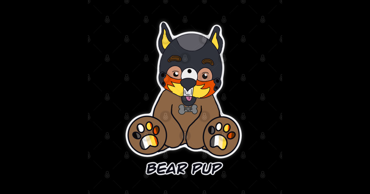 Bear pup pride - Human Pup - Sticker | TeePublic