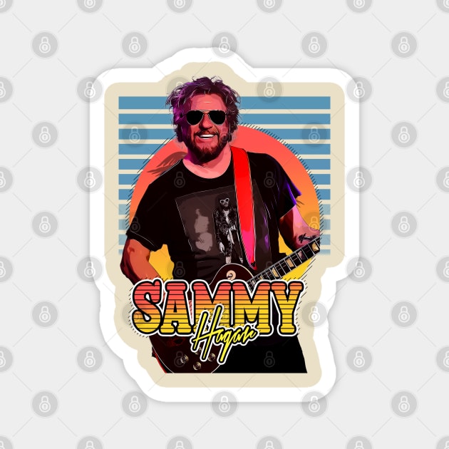 Retro Flyer Style Sammy Hagar Fan Art Design - Sammy Hagar - Magnet ...