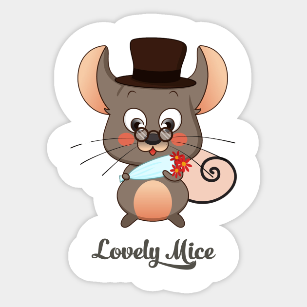 Lovely mice - Lovely Mice - Sticker | TeePublic