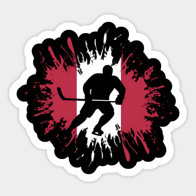 Canada Flag Hockey Player - Canadian Ice Hockey - Canada Flag Hockey ...