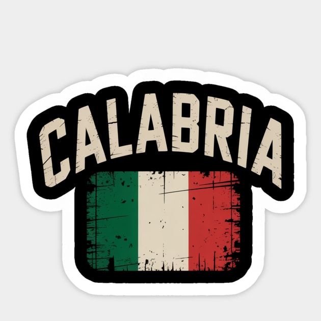Calabria Italy Flag - Calabria - Sticker | TeePublic